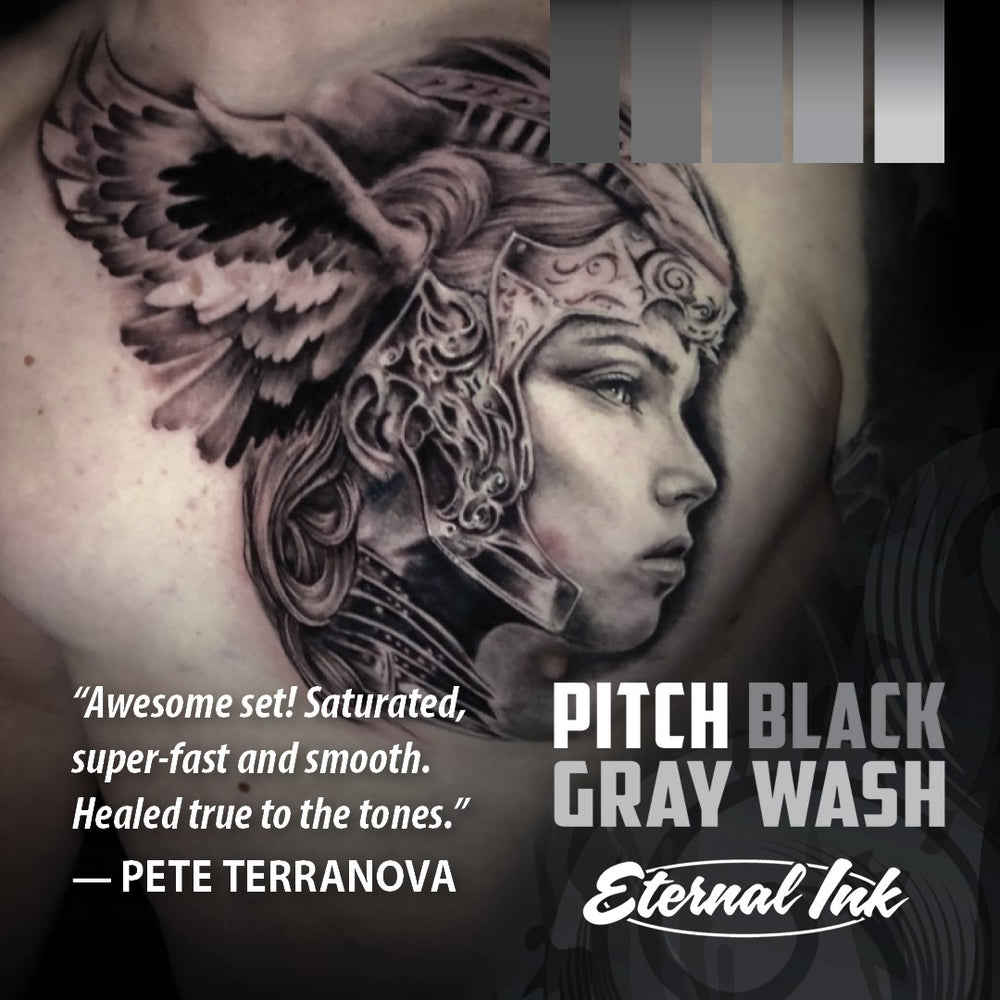 Black And Grey Wash Tattoos