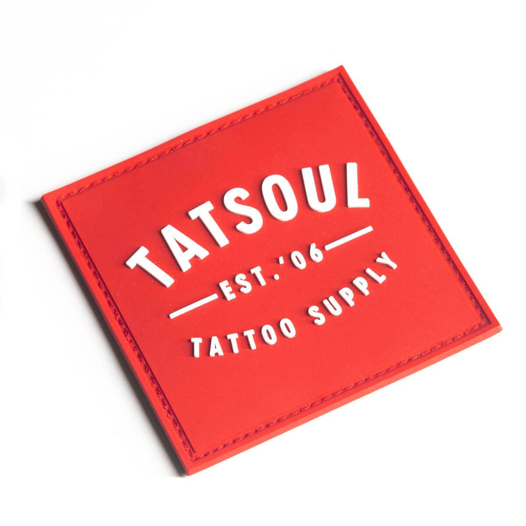 Red TATSoul Logo Patch in PVC | TATSoul Premium Supply